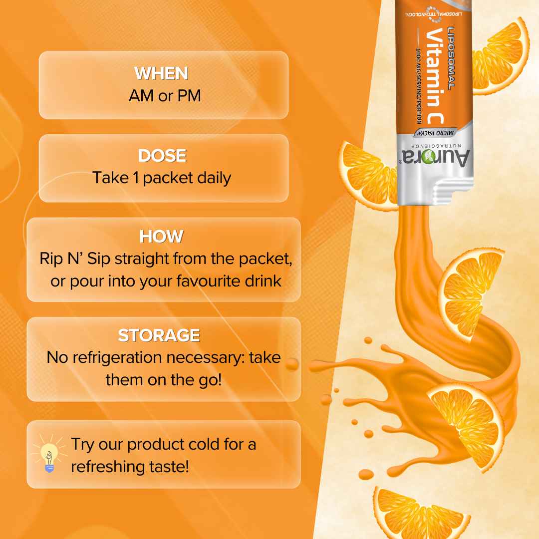 Liquid Liposomal Vitamin C 3000mg Packets – Odeza LifeScience